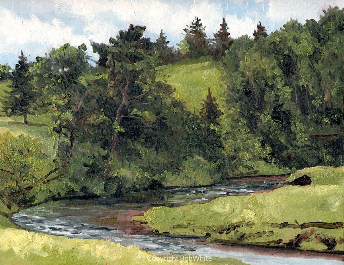 Windy Day Above Trout Run - BobWhite Studio